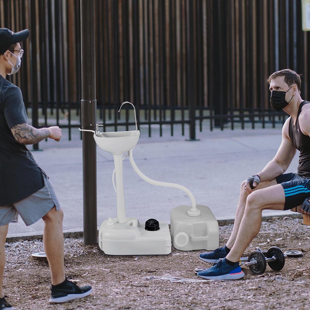 17L Portable Camping Sink Hand Wash Stand with Tank Hand Washing ...