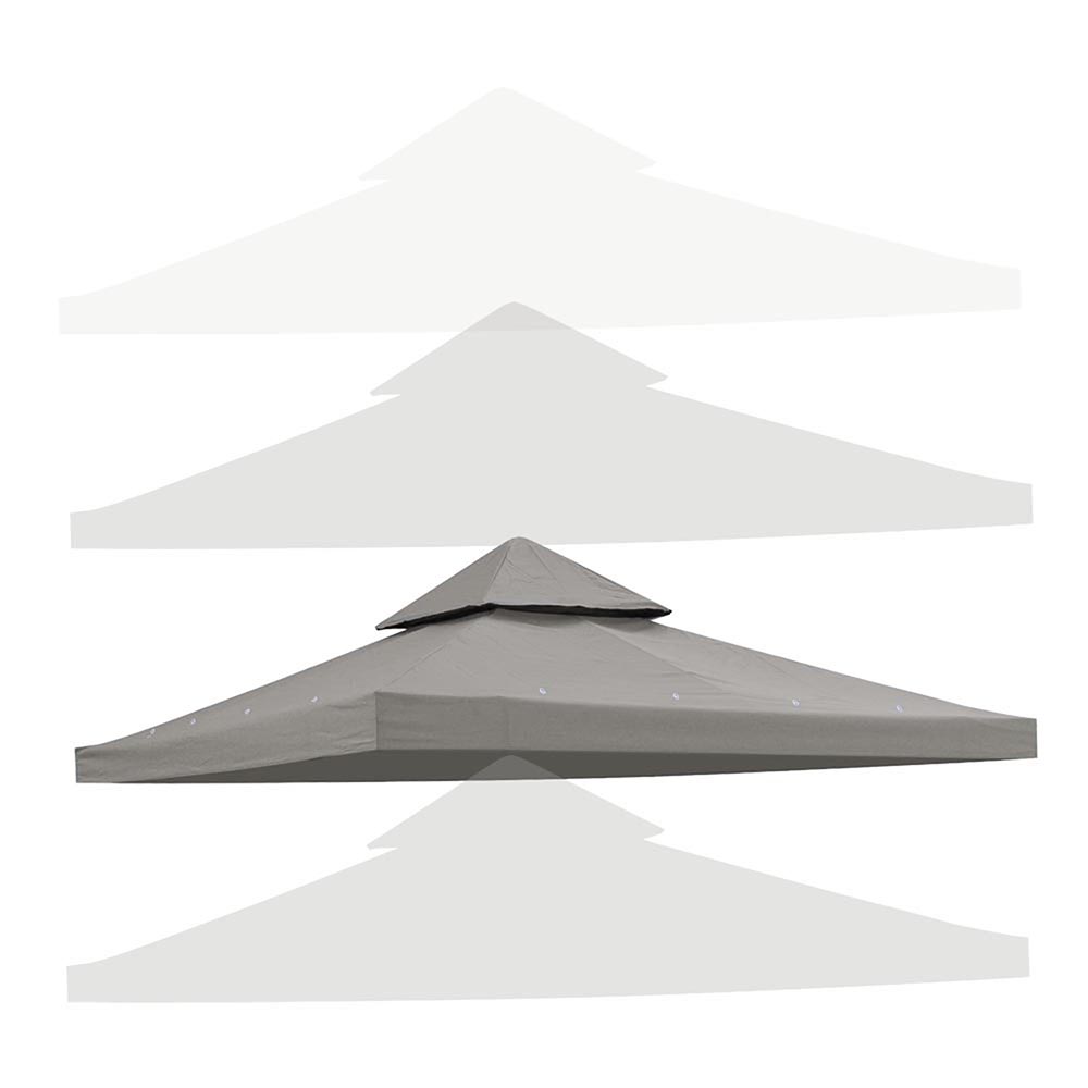Water Resistant Gazebo Top Canopy Replacement 2-Tier UV30 Patio ...