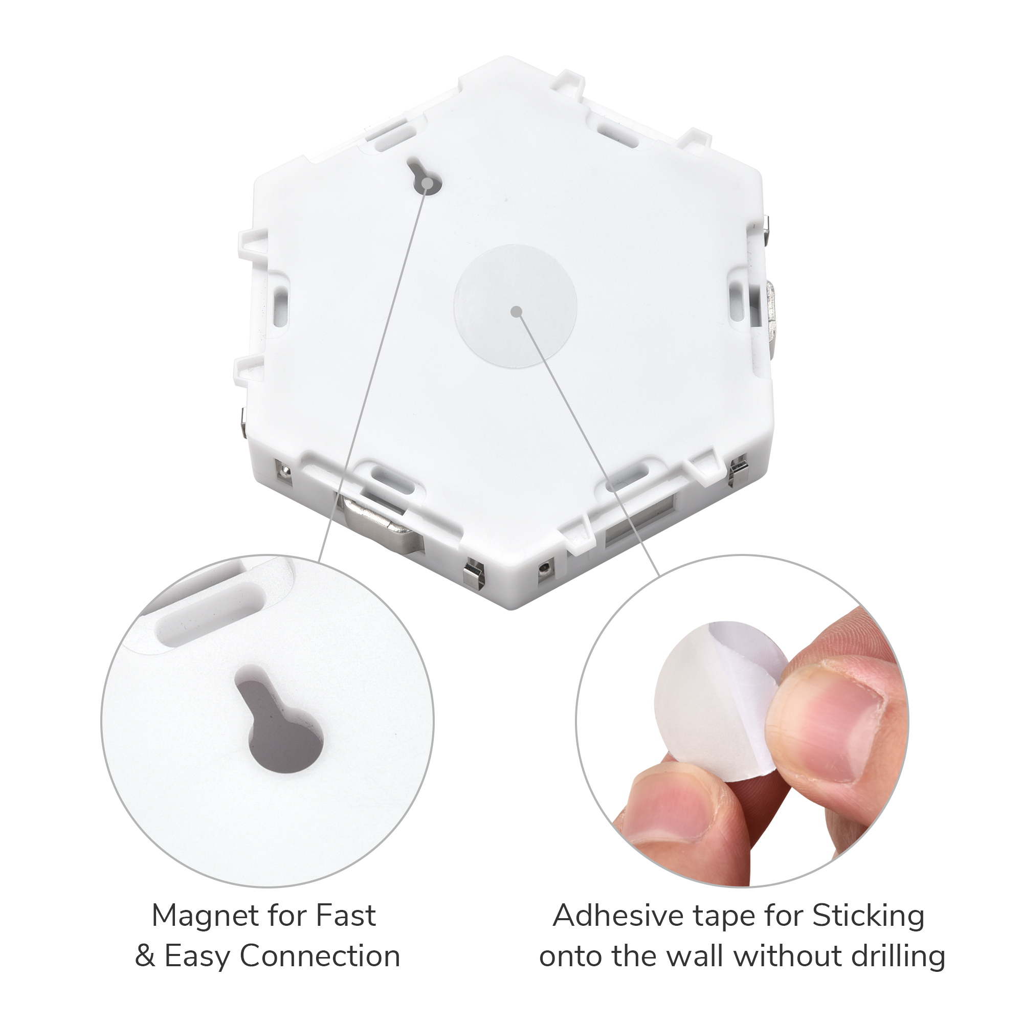Hexagon LED Light Magnetic Autism DIY Touch Sensitive Hex Quantum Splicing Lamp | eBay