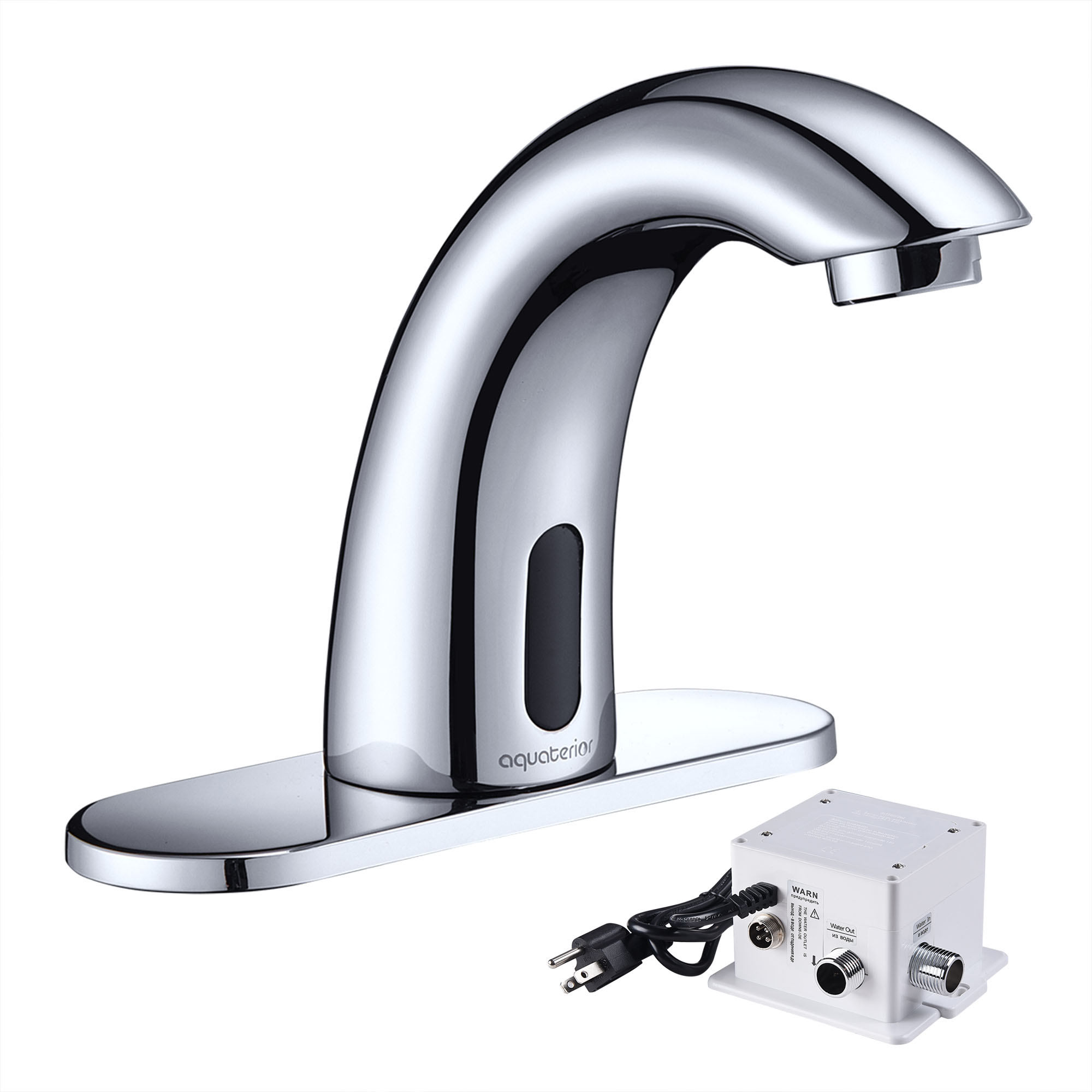 Automatic Sensor Touchless Faucet Hand Free Bathroom Sink Mixer Tap No ...