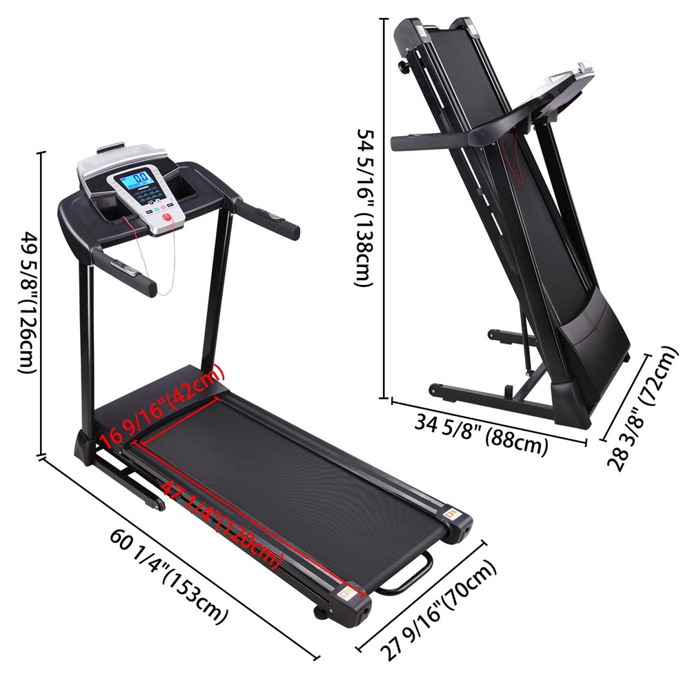 Electric Treadmill Motorized Running Machine Fitness Exercise Folding ...