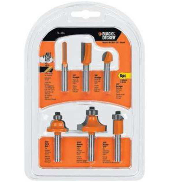 Black & Decker 6pc Router Bit Set | eBay