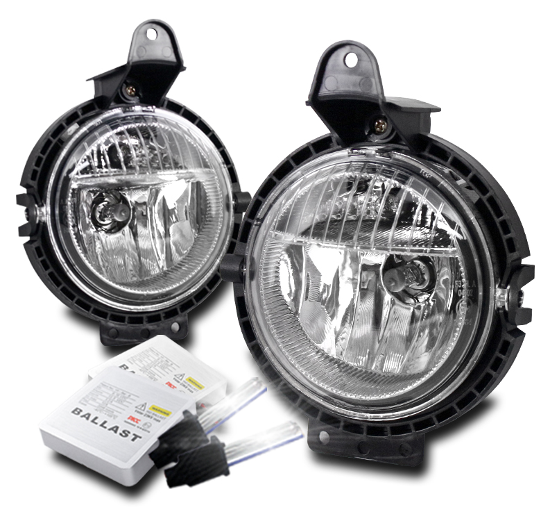 FOR 07-15 MINI COOPER FRONT BUMPER REPLACEMENT CHROME FOG LIGHT LAMP W ...