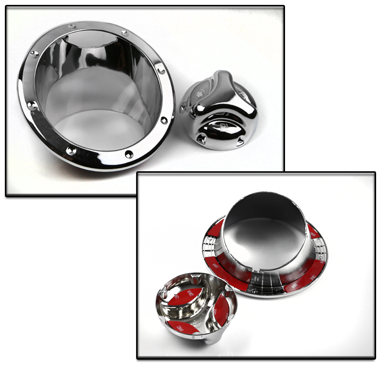 06-10 HUMMER H3 GAS TANK COVER FUEL DOOR LID BEZEL CAP MOULDING TRIM ...