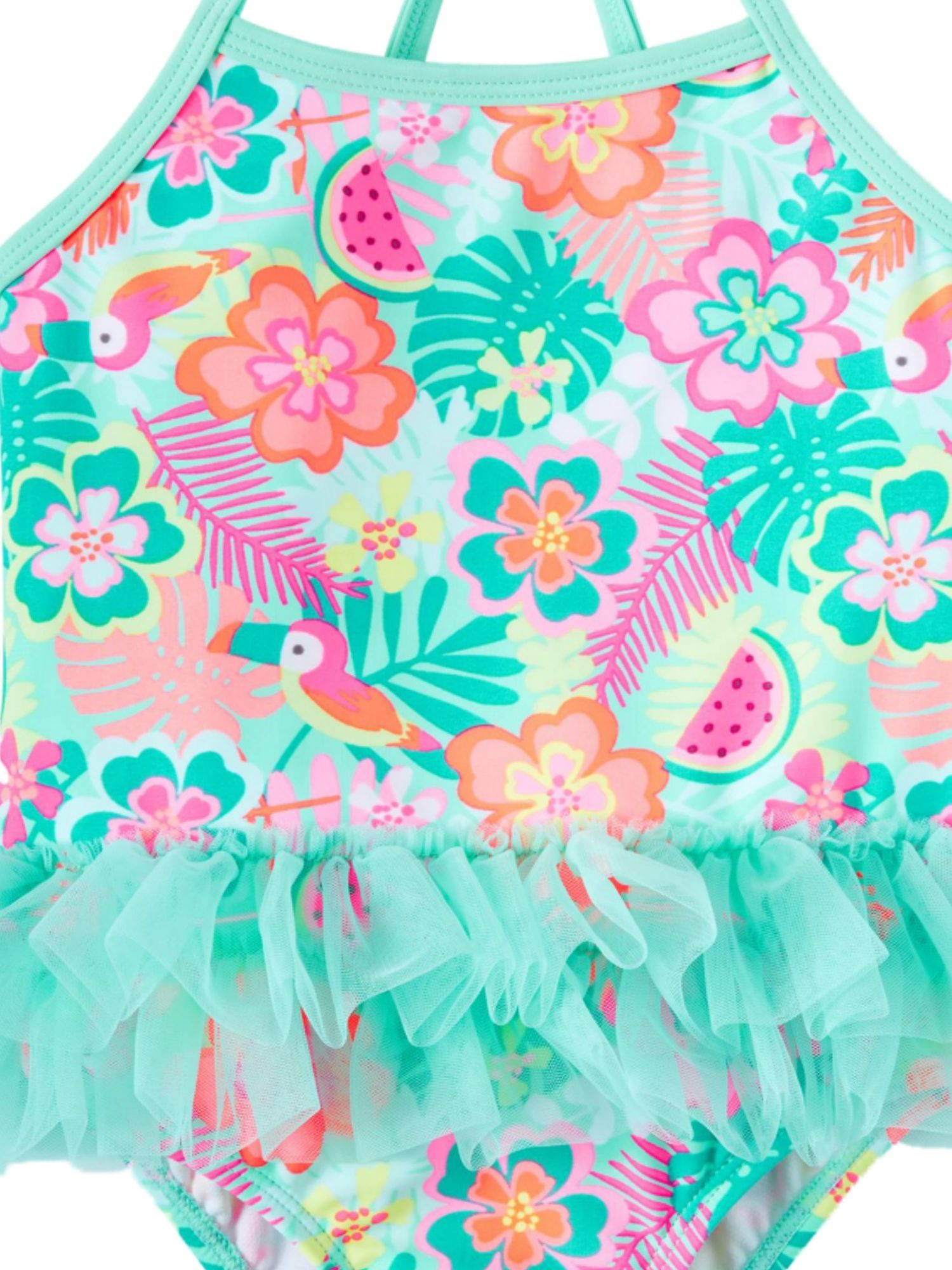 Toddler Girls Hawaiian Floral Watermelon Tutu One Piece Swimming ...