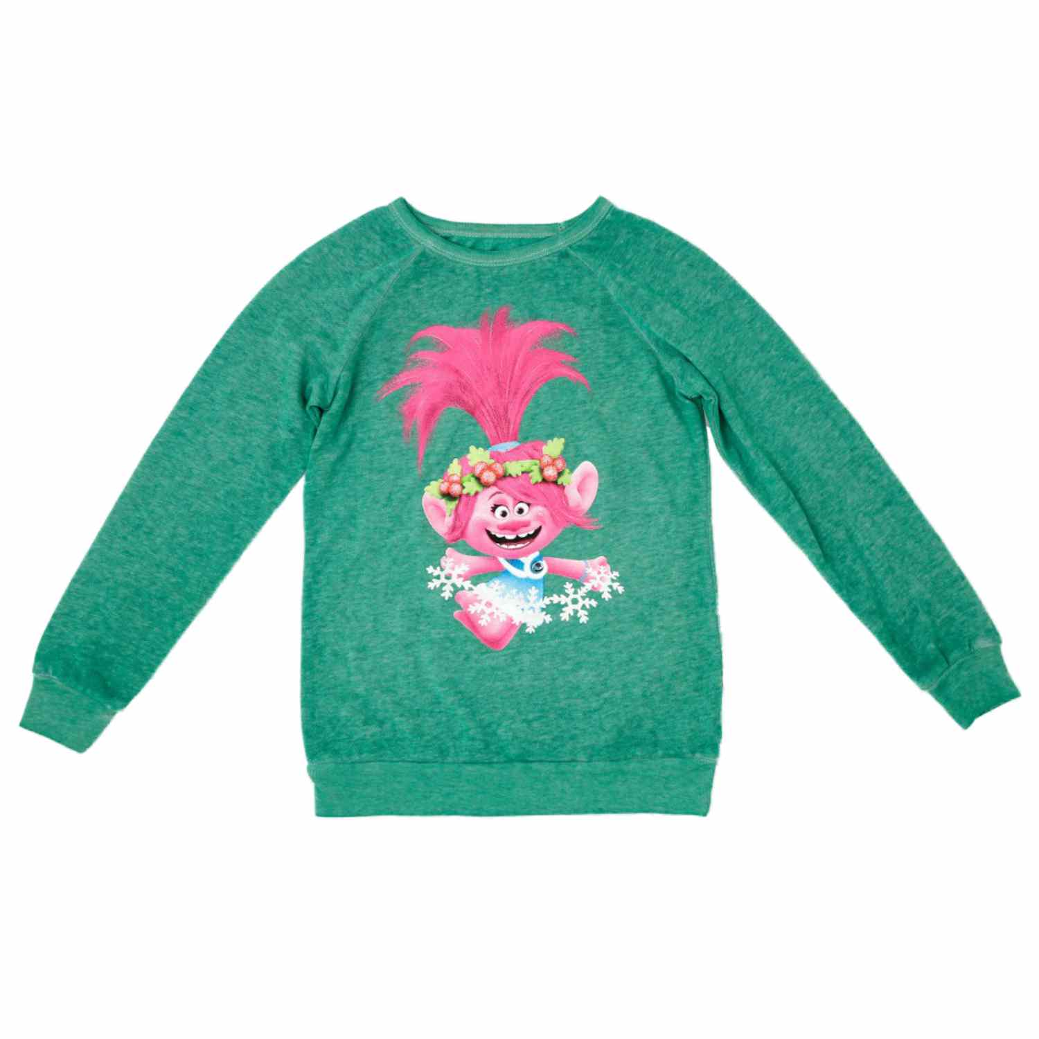 The Trolls Movie Girls Green Poppy Holiday Sweatshirt Shirt | eBay