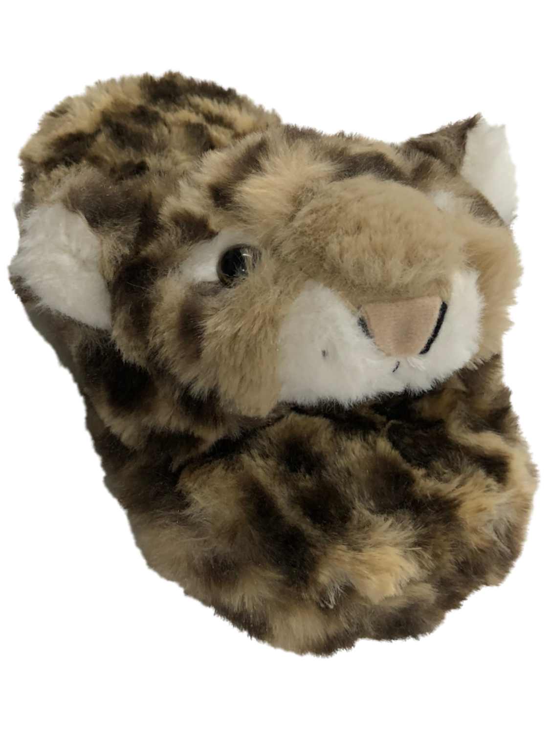 Girls Plush Brown Leopard Print Cheetah Slippers Open-toe Scuffs Shoes ...