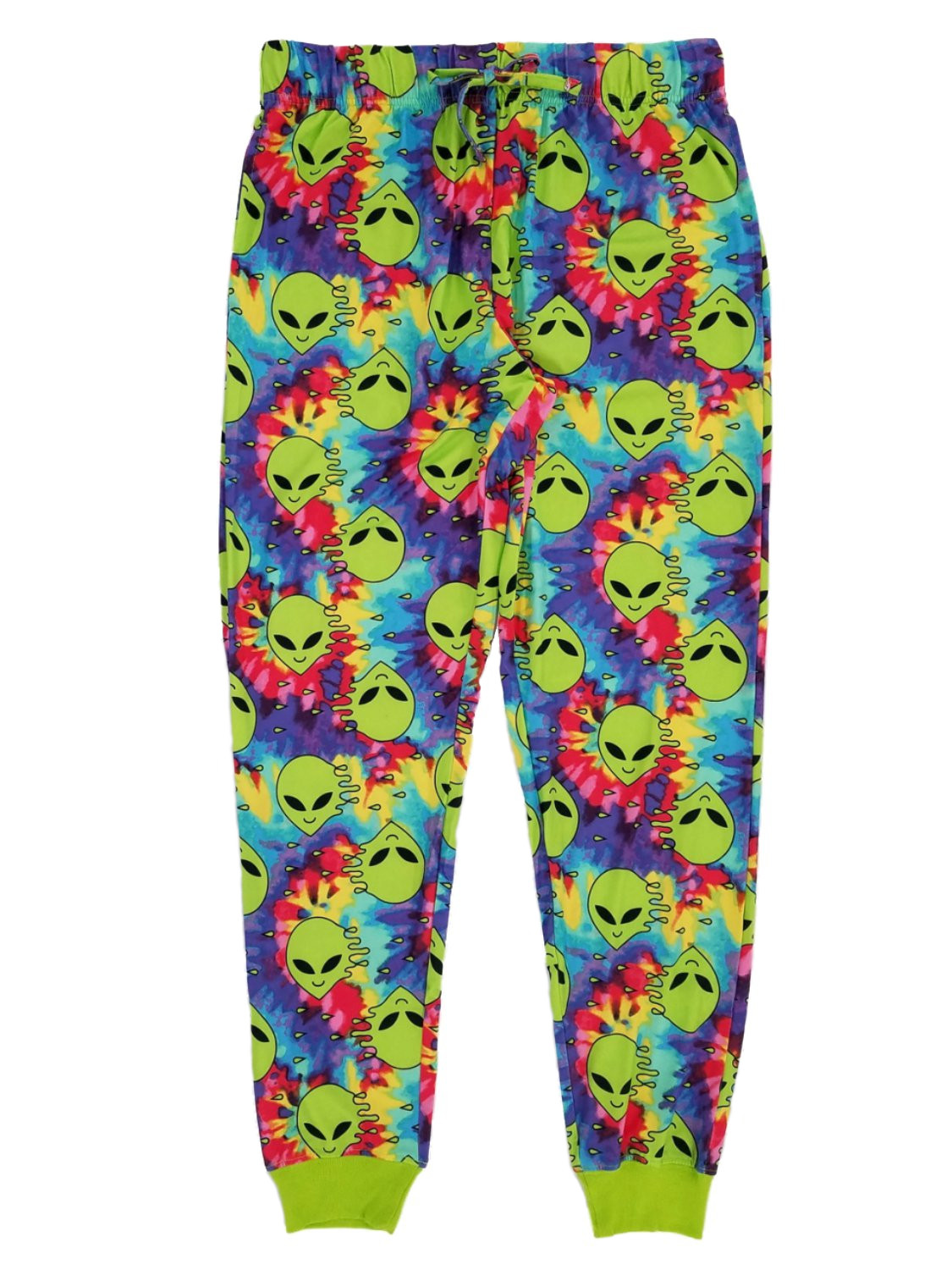 Mens Tie Dyed Aliens Jogger Style Sleep Pants Lounge Pants Pajama ...
