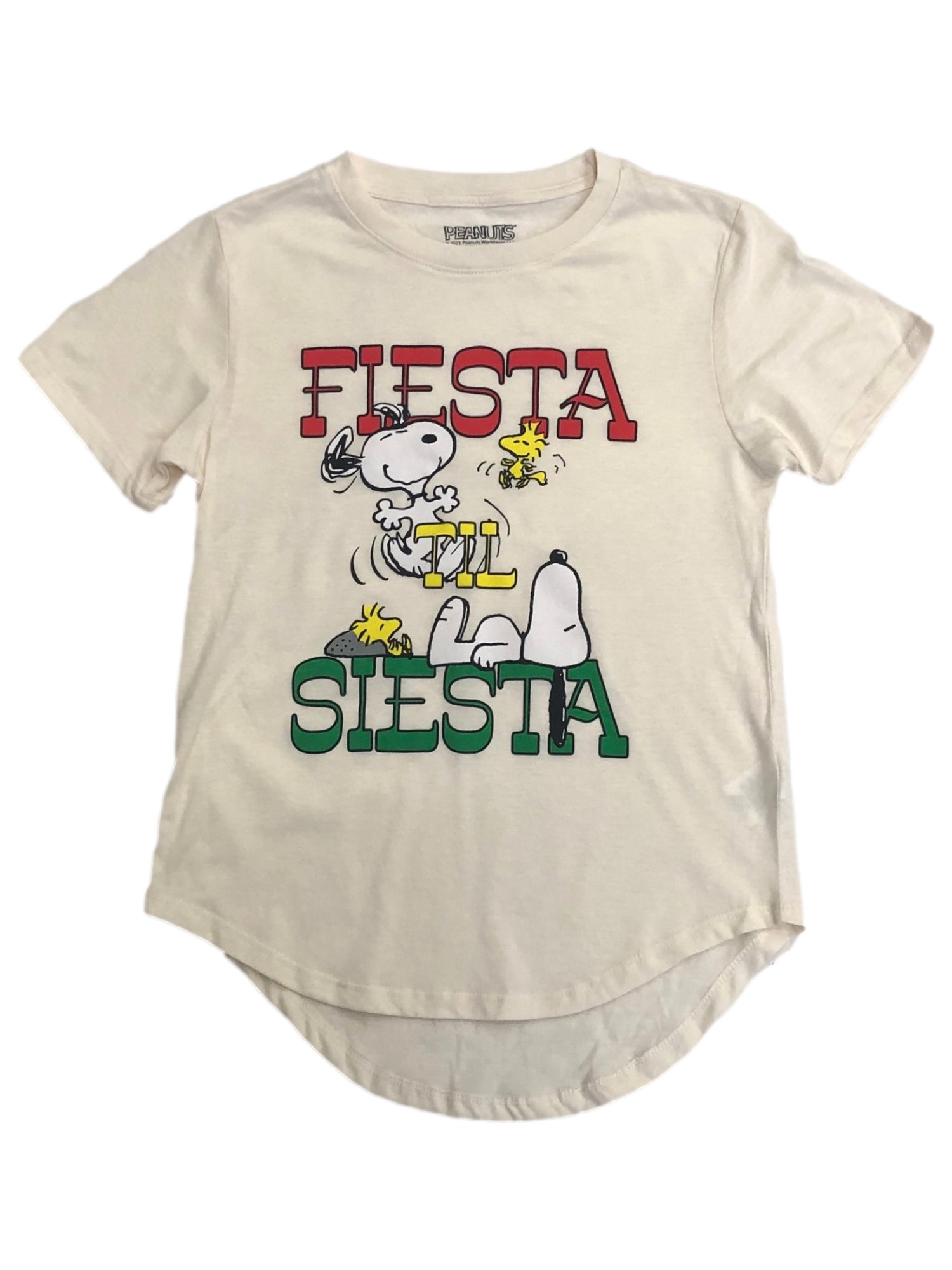 Peanuts Womens (Juniors) Snoopy Dog Fiesta til Siesta T-Shirt Tee Shirt ...