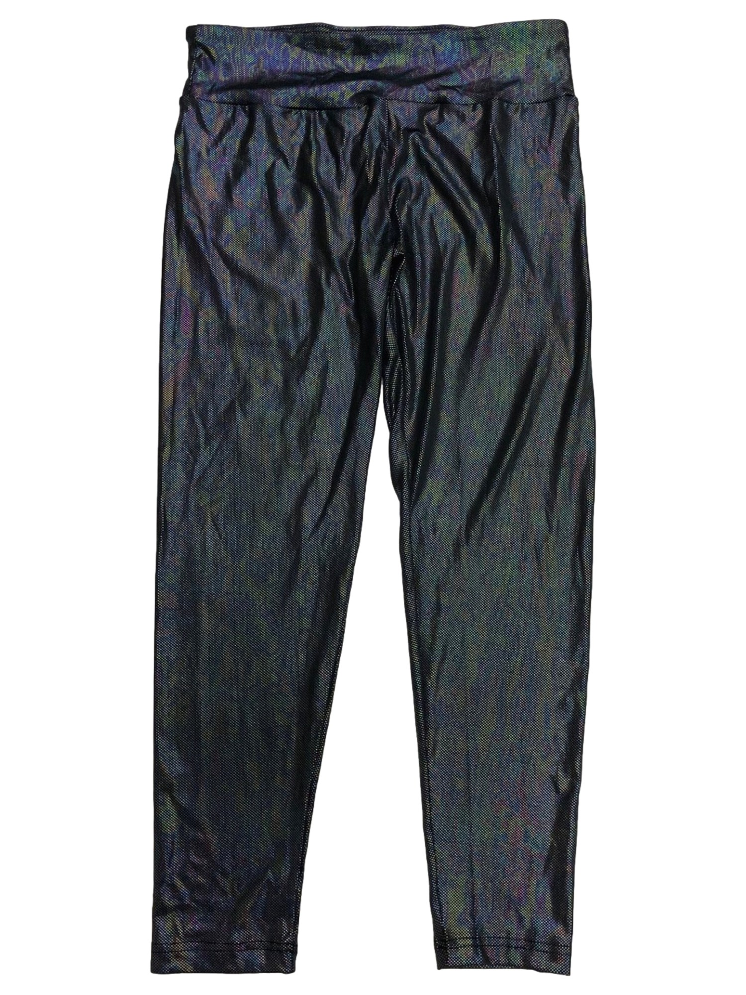 Womens (Jrs) Colorful Metallic Black Shimmer Leggings Stretch Pants | eBay