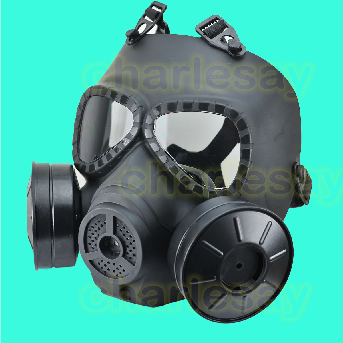 M04 Wargame Airsoft Dummy Gas Mask Dual Fan Canister Protection Gear ...