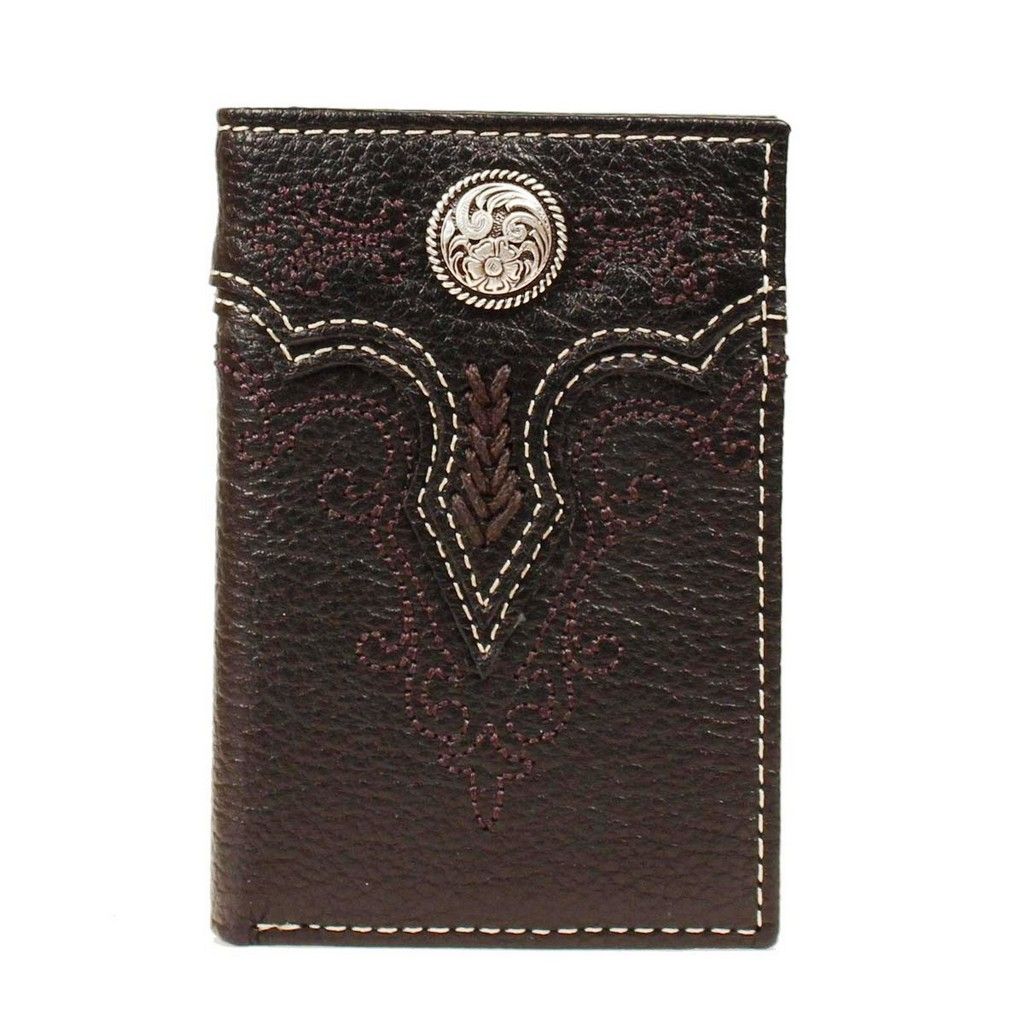 Mens Western Leather Checkbook Wallets | semashow.com