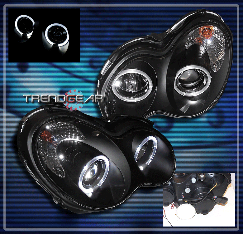 For 2001-2007 Mercedes C-Class W203 C280 C350 Halo Projectors ...