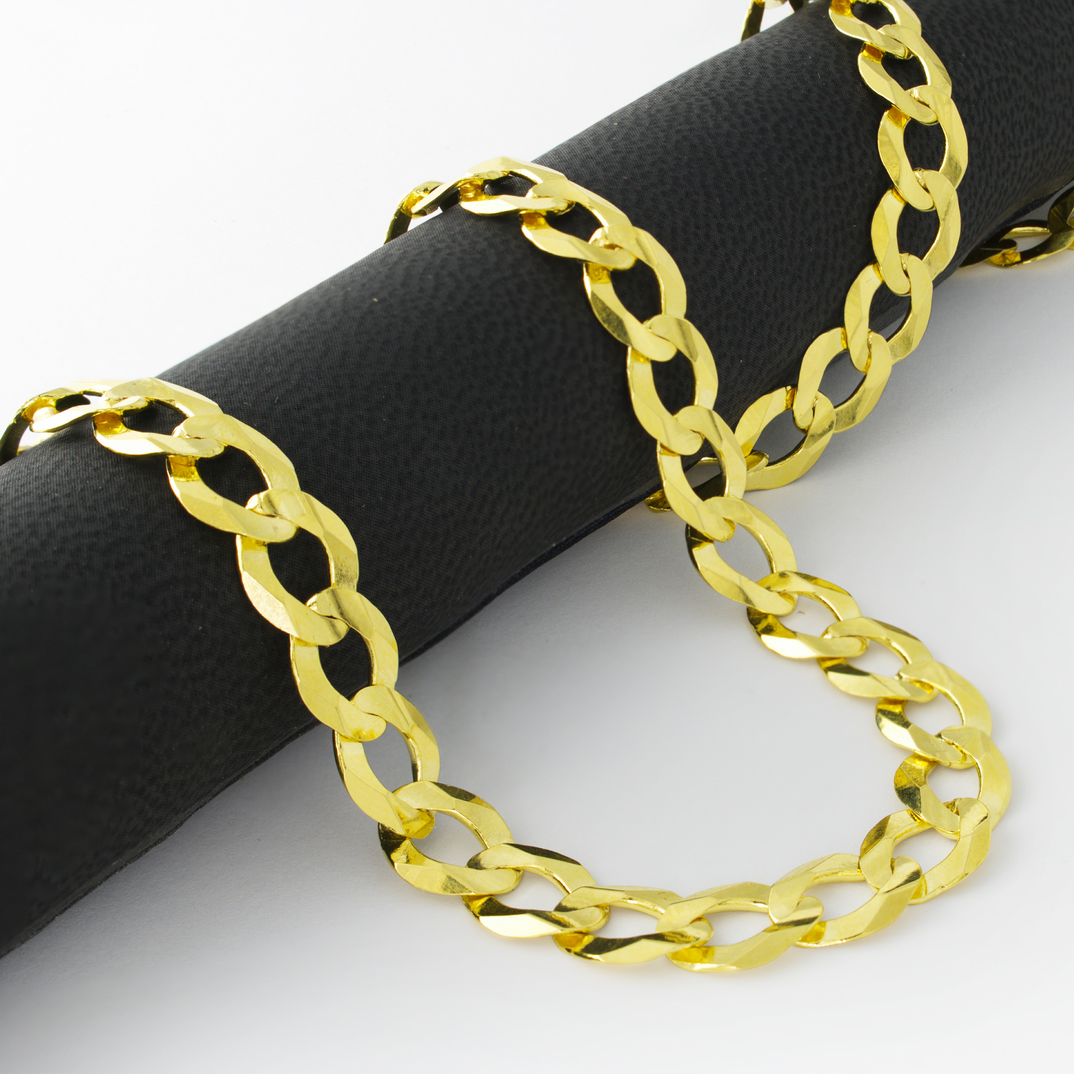 10K Yellow Gold Solid 11 5mm Wide Mens Genuine Curb Cuban Chain 10K Yellow Gold Solid 11 5mm Wide Mens Genuine Curb Cuban Chain