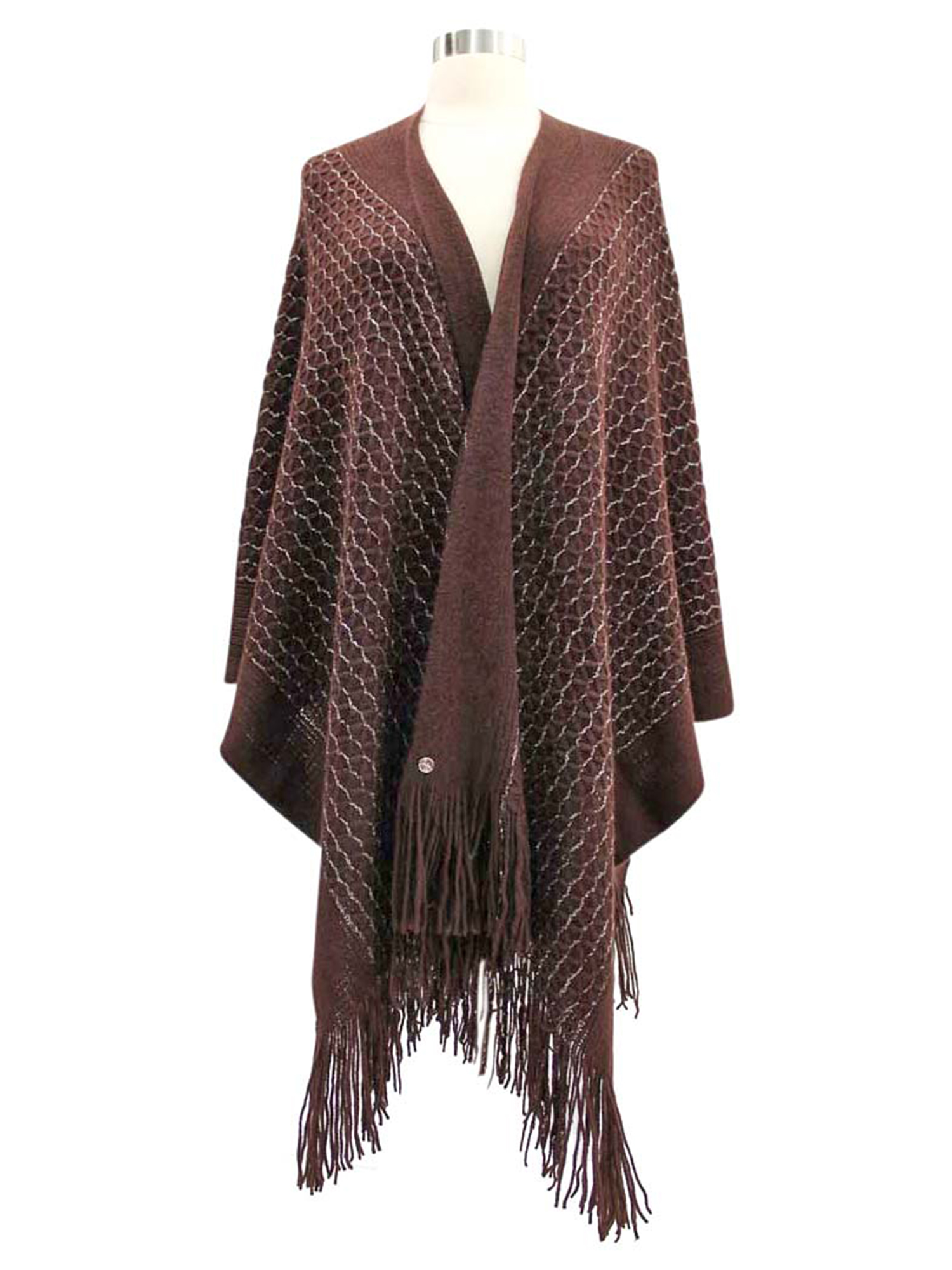 METALLIC KNIT SHAWL WRAP | eBay