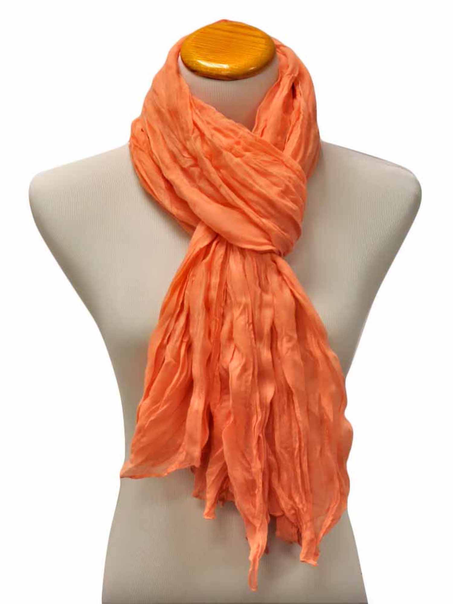 PEACH CRINKLED TEXTURE SUMMER SCARF | eBay