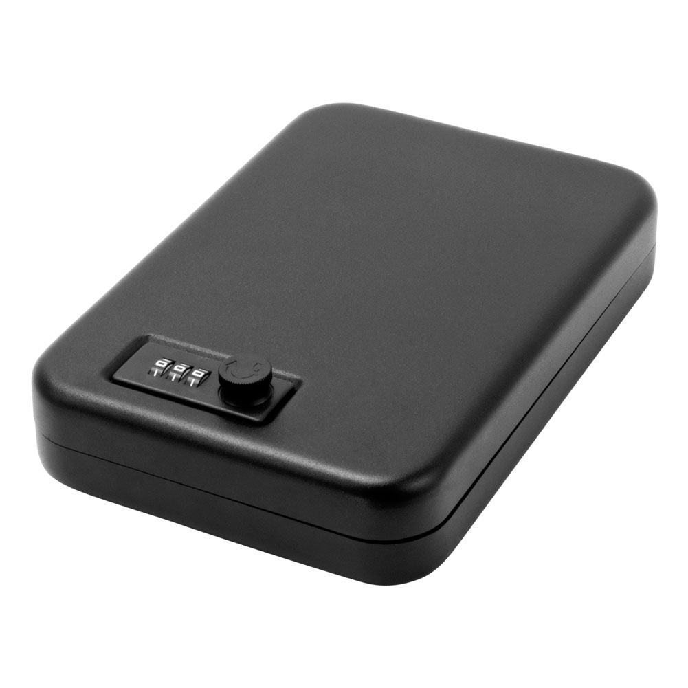 Portable Combination Lock Gun Safe Box Small Steel Cable Locking Hard ...