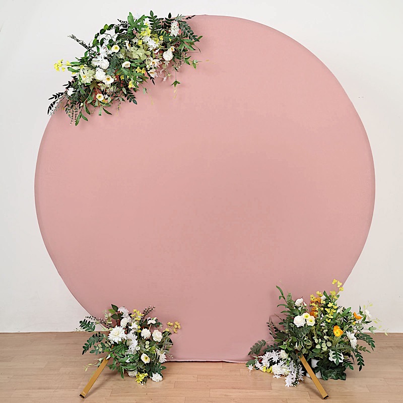 7.5 feet Fitted Spandex Round BACKDROP STAND COVER Wedding Events ...