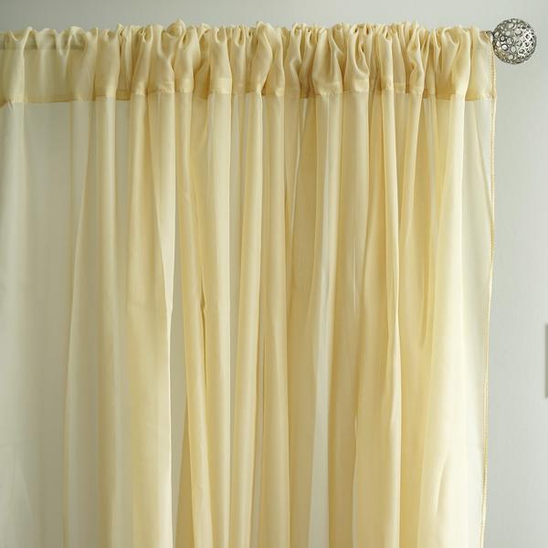 2 pcs 5ft x 10ft Sheer Voile Professional BACKDROP Drapes Panels ...