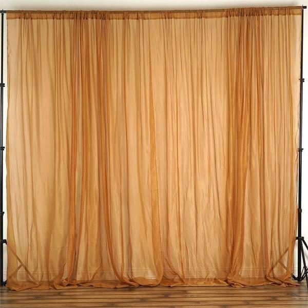 2 pcs 5ft x 10ft Sheer Voile Professional BACKDROP Drapes Panels ...