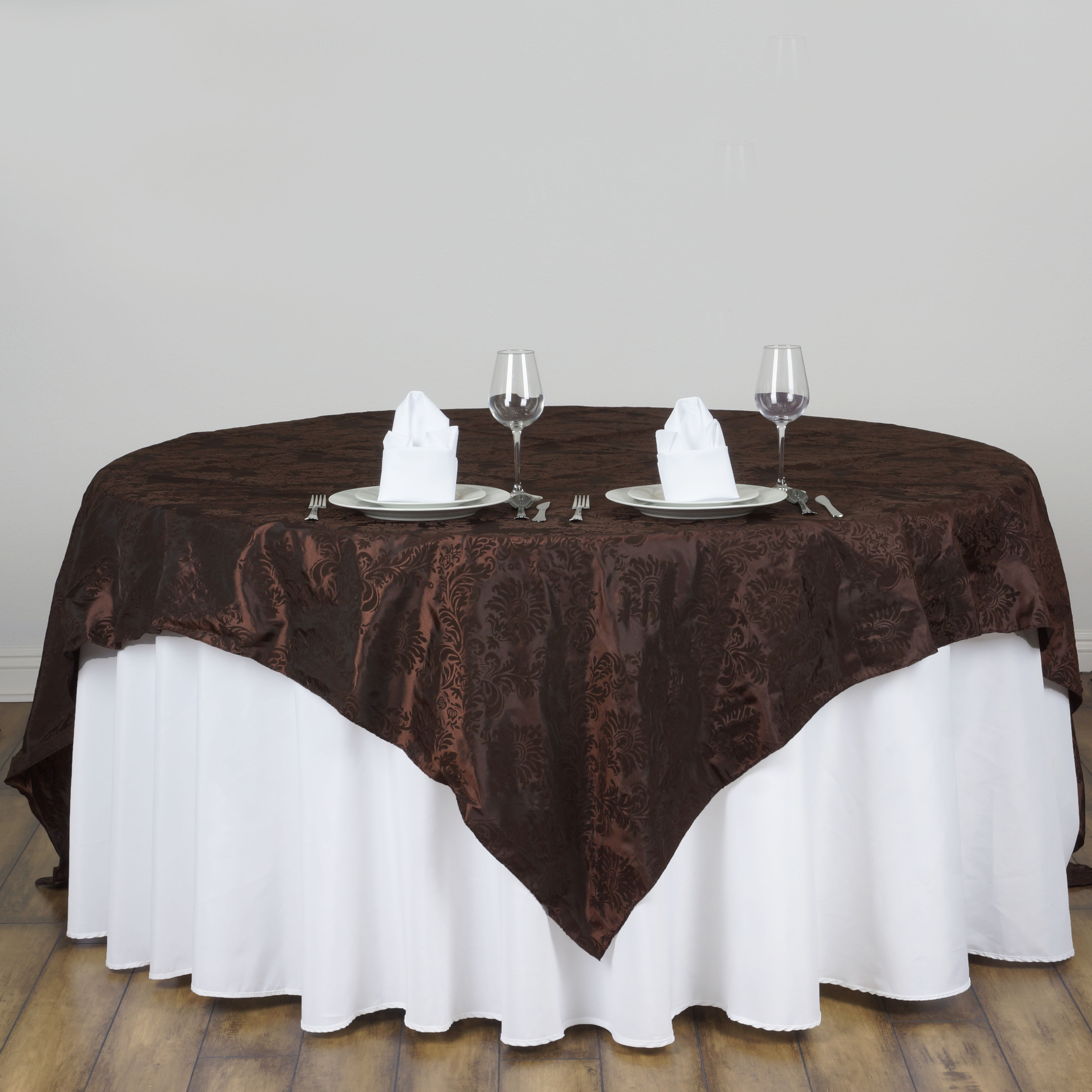 10 pcs 72x72" DAMASK Flocking Table OVERLAYS Wedding Party Linens FREE ...