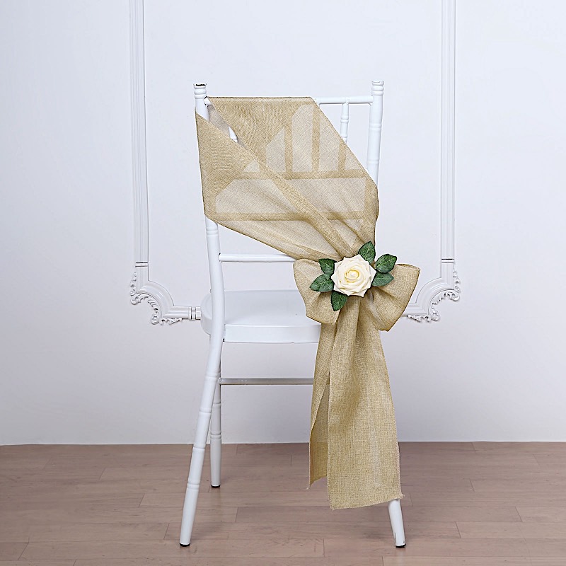5 pcs 6x108 in Faux Burlap Chair Sashes Party Event Supplies | eBay