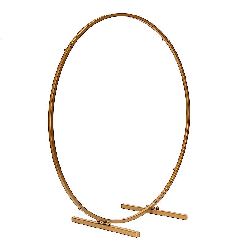 24-Inch Round Metal FLORAL HOOP STANDING WREATH RING Centerpiece Party ...