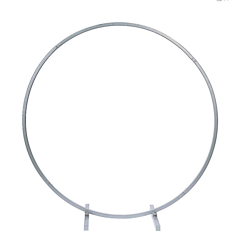 24-Inch Round Metal FLORAL HOOP STANDING WREATH RING Centerpiece Party ...