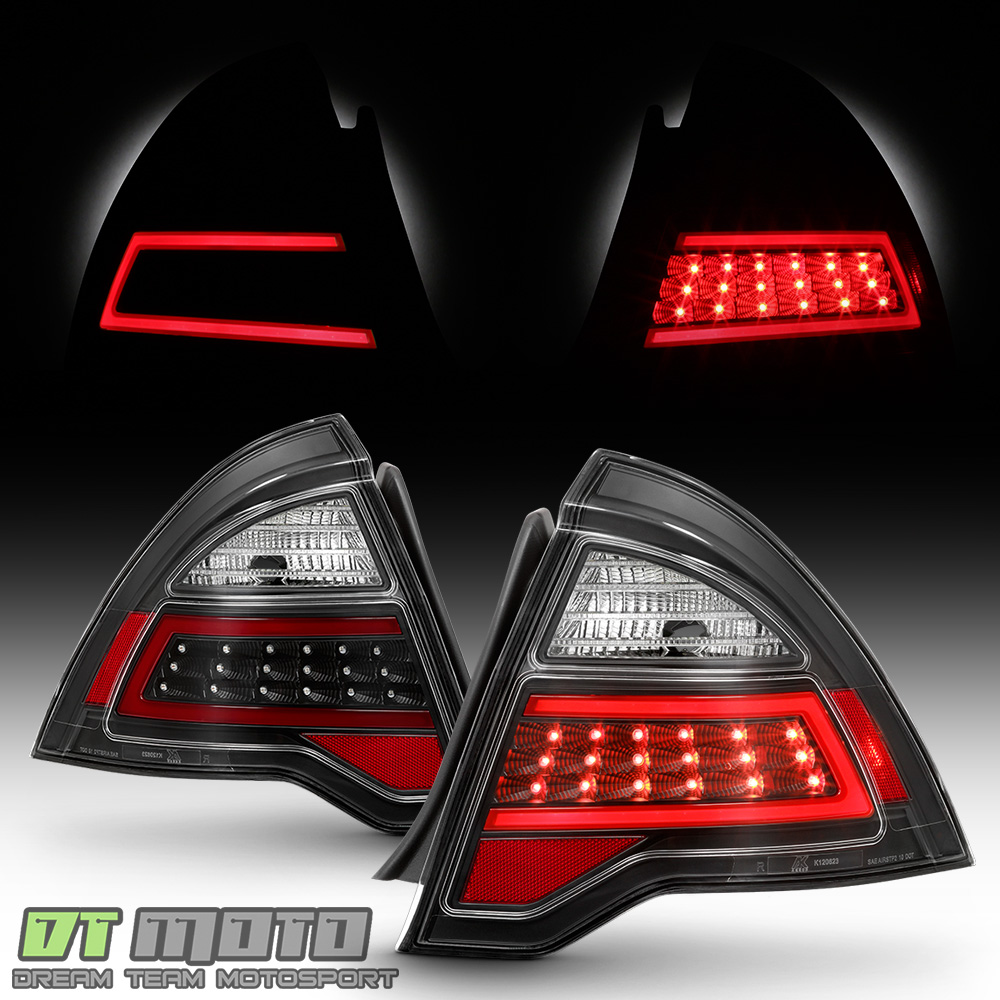 NEW Black 2010 2011 2012 Ford Fusion LED Light Tube Tail Lights Lamps ...