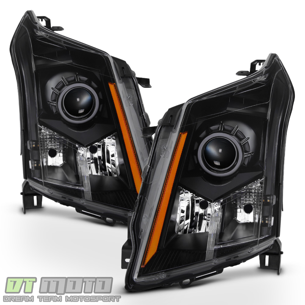 Left+Right 2010-2016 Cadillac SRX Halogen Headlights Black Headlamps ...