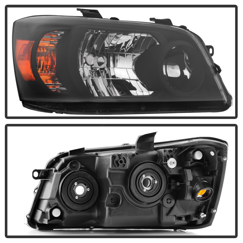 For [Black Housing] 2004 2005 2006 Toyota Highlander Headlights lamps ...