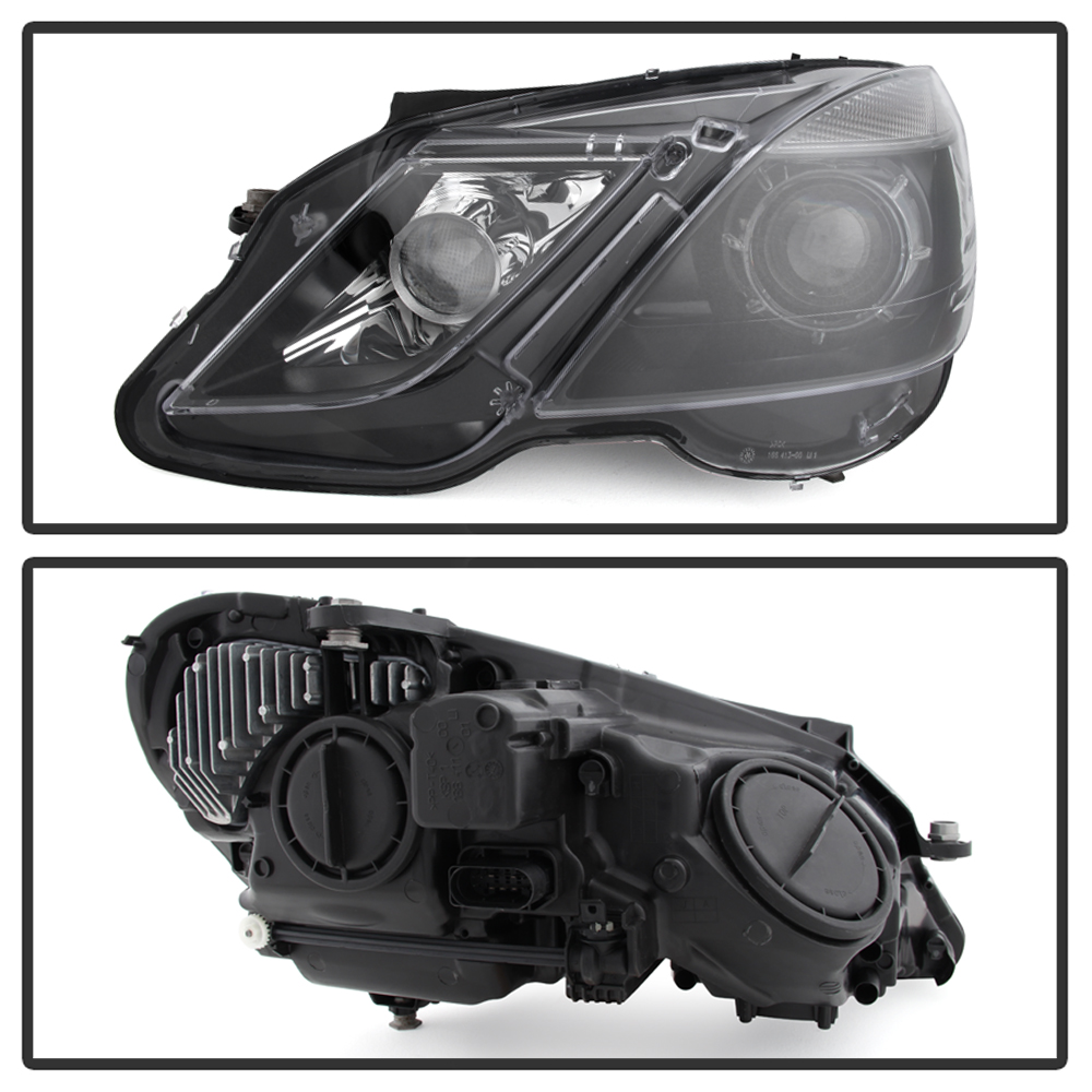 BLACK 2010-2013 Mercedes-Benz W212 E-Class E350 E550 Halogen Projector ...