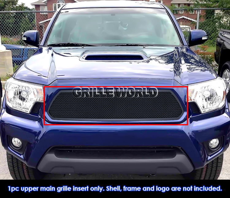 Fits 2012-2015 Toyota Tacoma Upper Stainless Steel Black Mesh Grille | eBay