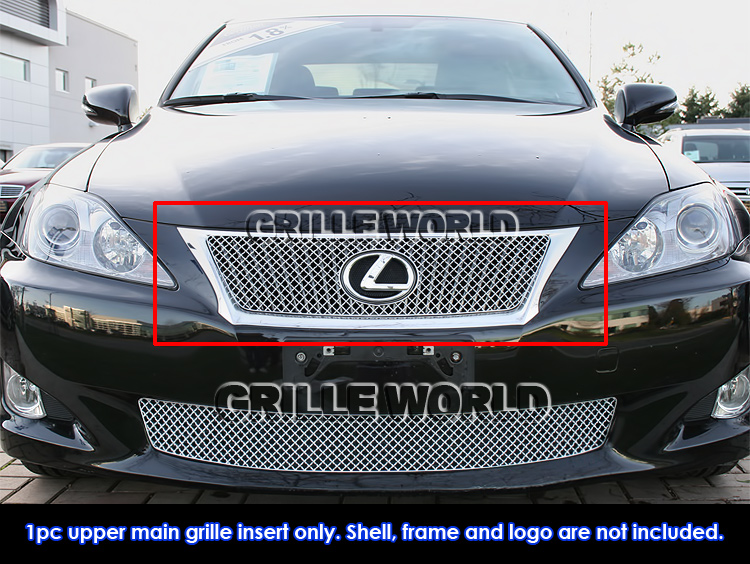 Fits 2009-2011 Lexus IS 250/IS 350 Stainless Steel X-mesh Grille Insert