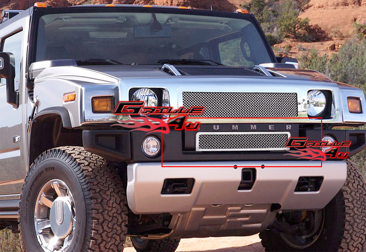 Fits 2003-2007 Hummer H2 Lower Bumper Stainless Mesh Grille Insert | eBay