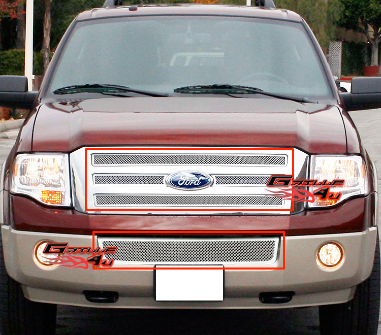 Fits 2007-2014 Ford Expedition Stainless Steel Mesh Grille Grill Insert ...