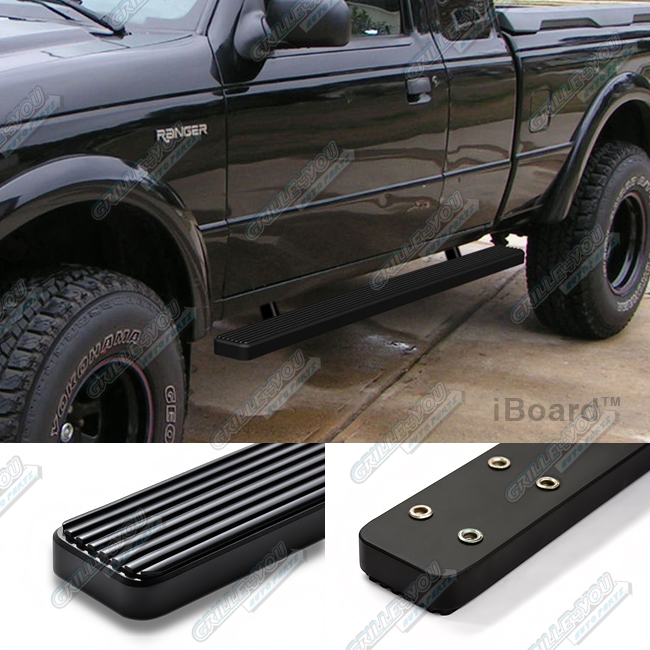 Matte Black 3" iBoard Running Boards 98-12 Ford Ranger/Mazda B Super ...