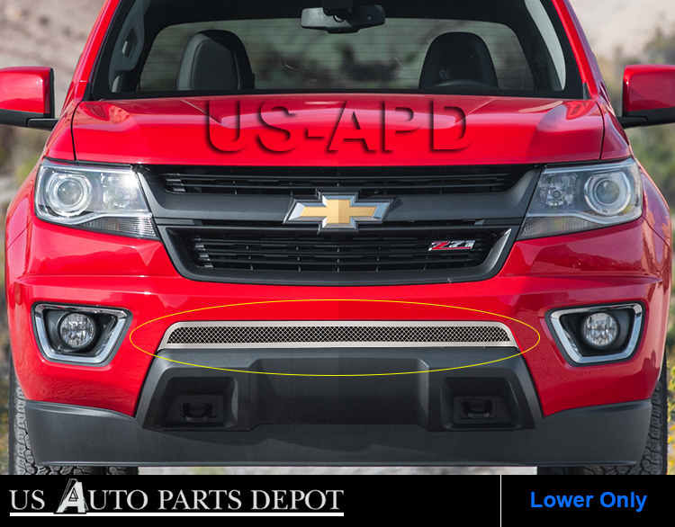 Fits 2015-2020 Chevy Colorado Lower Bumper Stainless Chrome Mesh Grille ...