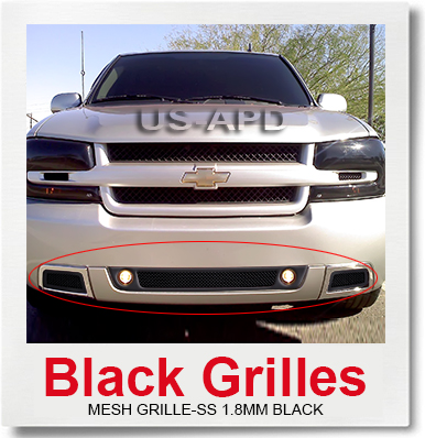 Fits 2006-2009 Chevy Trailblazer SS Bumper Stainless Black Mesh Grille ...