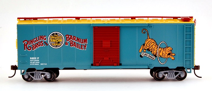 Bachmann HO Scale Passenger Tiger Box Car Ringling Brothers Circus ...