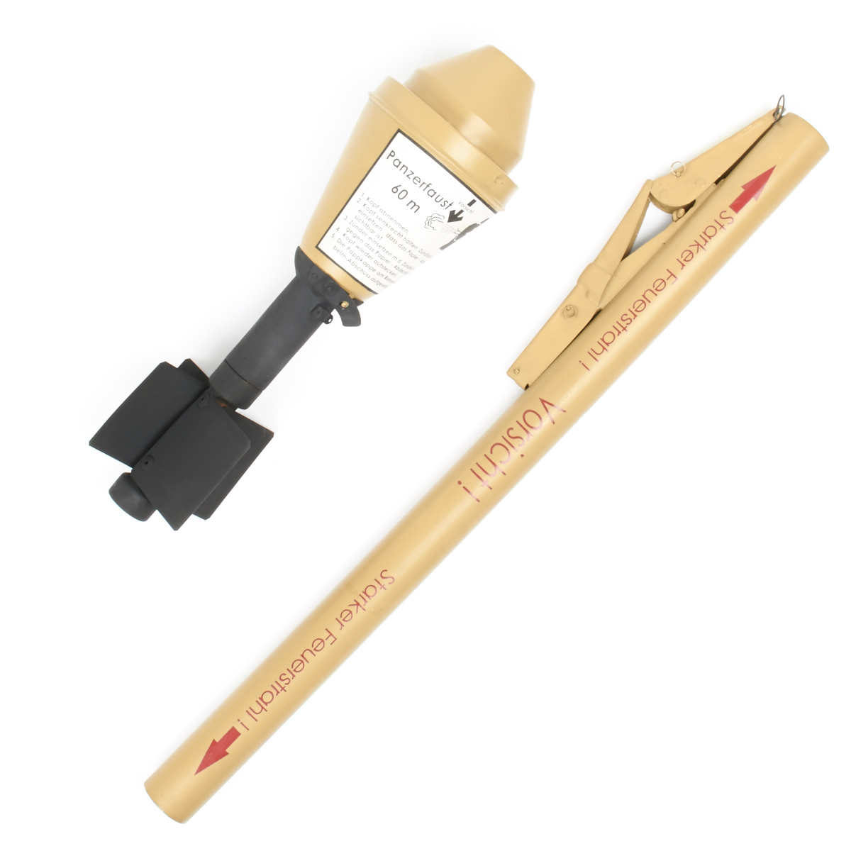 German WWII Panzerfaust 60M Rocket & Launcher NON-FUNCTIONAL REPLICA ...