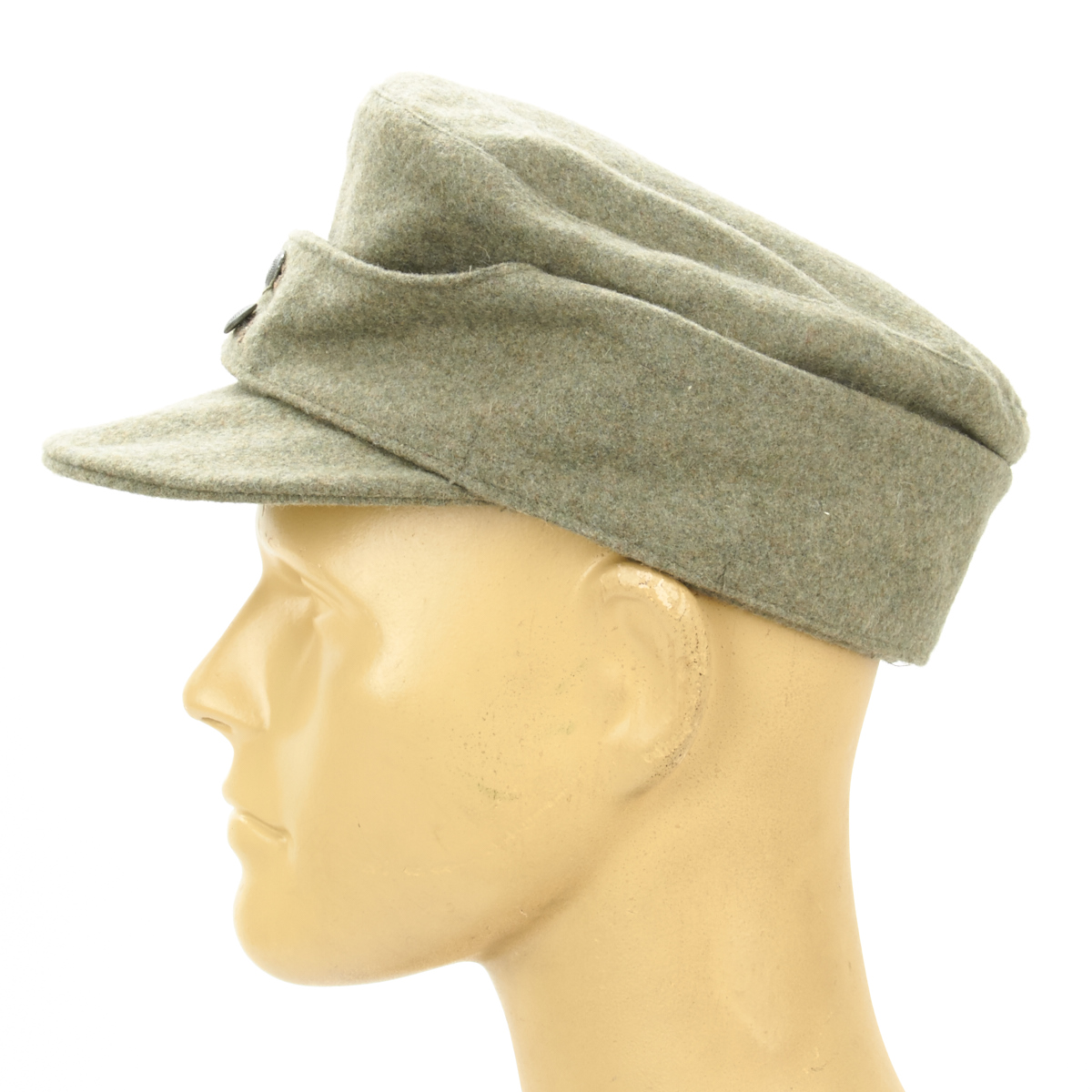 German WWII M43 Cap in Field Grey Wool- Size 7.25 (58 cm)- M43, M1943