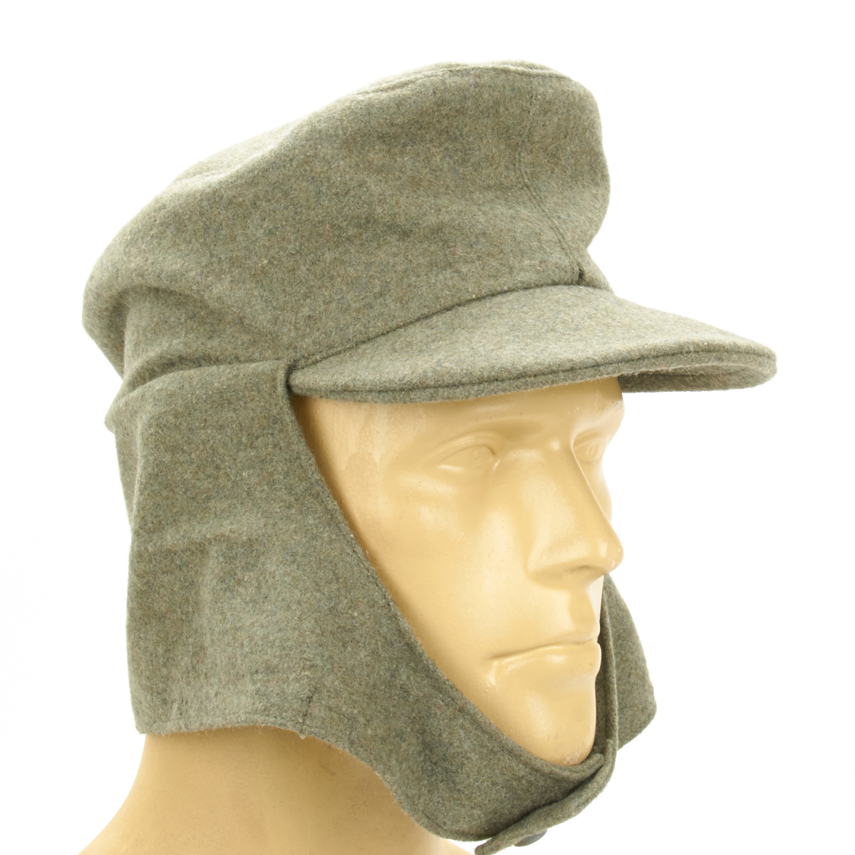 German WWII M43 Cap in Field Grey Wool- Size 7.50 (60 cm)- M43, M1943 ...