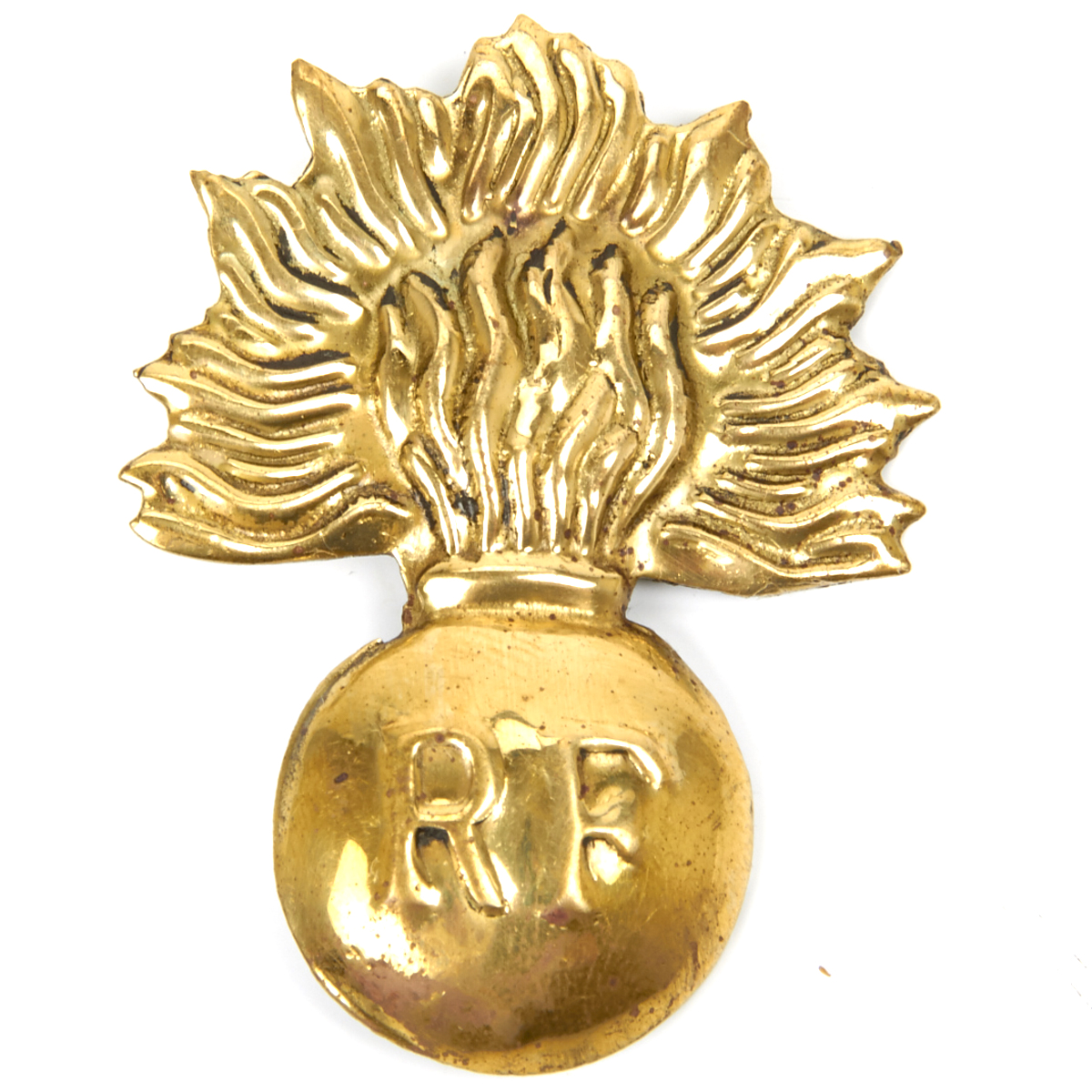 French WWI Adrian Helmet Era Flaming Bomb Brass Badge | eBay