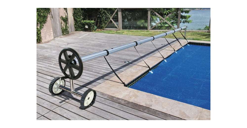 Stainless Steel Solar Cover Reel For Swimming Pools Up To 21 Feet Wide