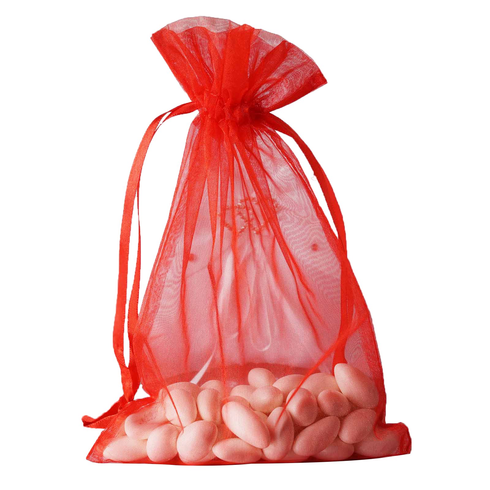 100 pcs 6x9 inch ORGANZA Fabric BAGS - Wedding FAVORS Drawstring Gift ...