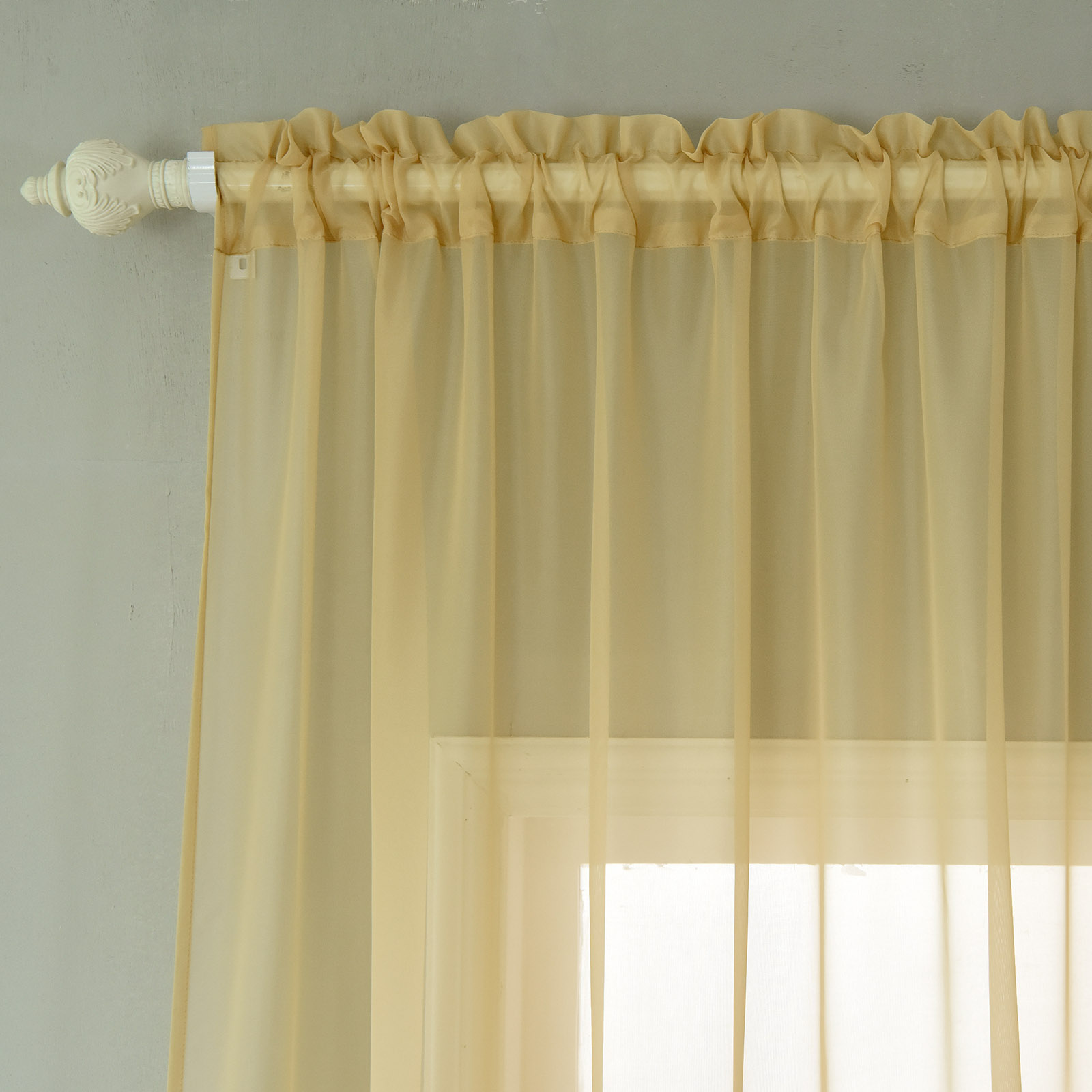 Sheer Organza 52 x 108-Inch Window Drapes Curtain 2 Panels Home Party ...