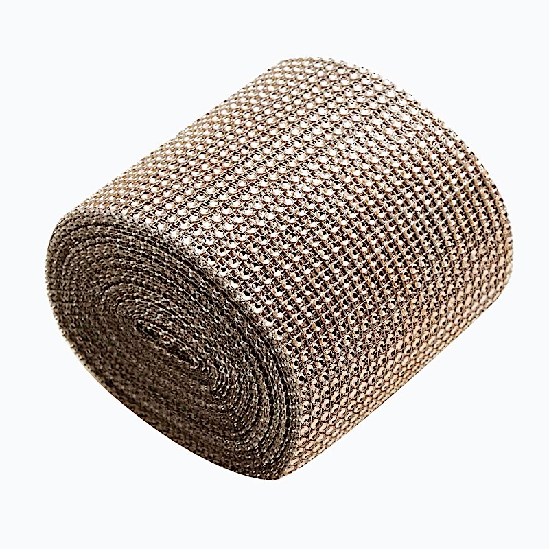 10 yards x 4.5" DIAMOND MESH WRAP ROLL SPARKLE RHINESTONE Crystal ...