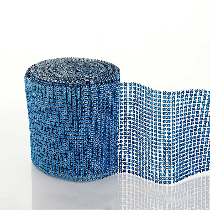 10 yards x 4.5" DIAMOND MESH WRAP ROLL SPARKLE RHINESTONE Crystal ...