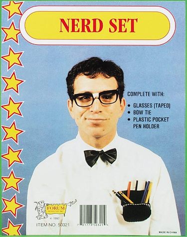 Nerd Costume Accessory Tie + Glasses + Pocket Protector | eBay